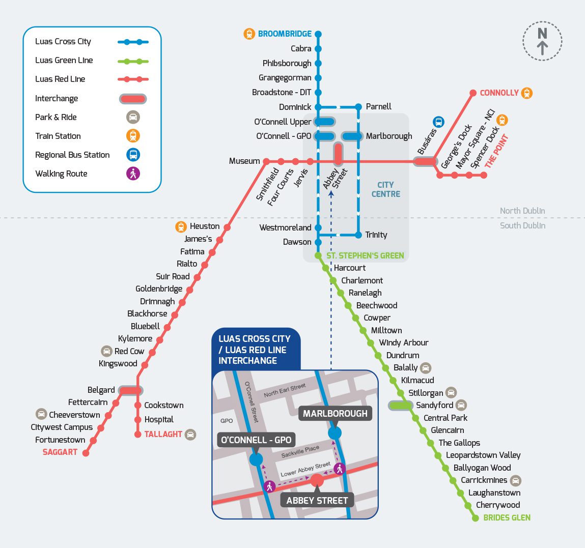 Mapa de Dublin: bairros, regiões e transporte na capital irlandesa ...